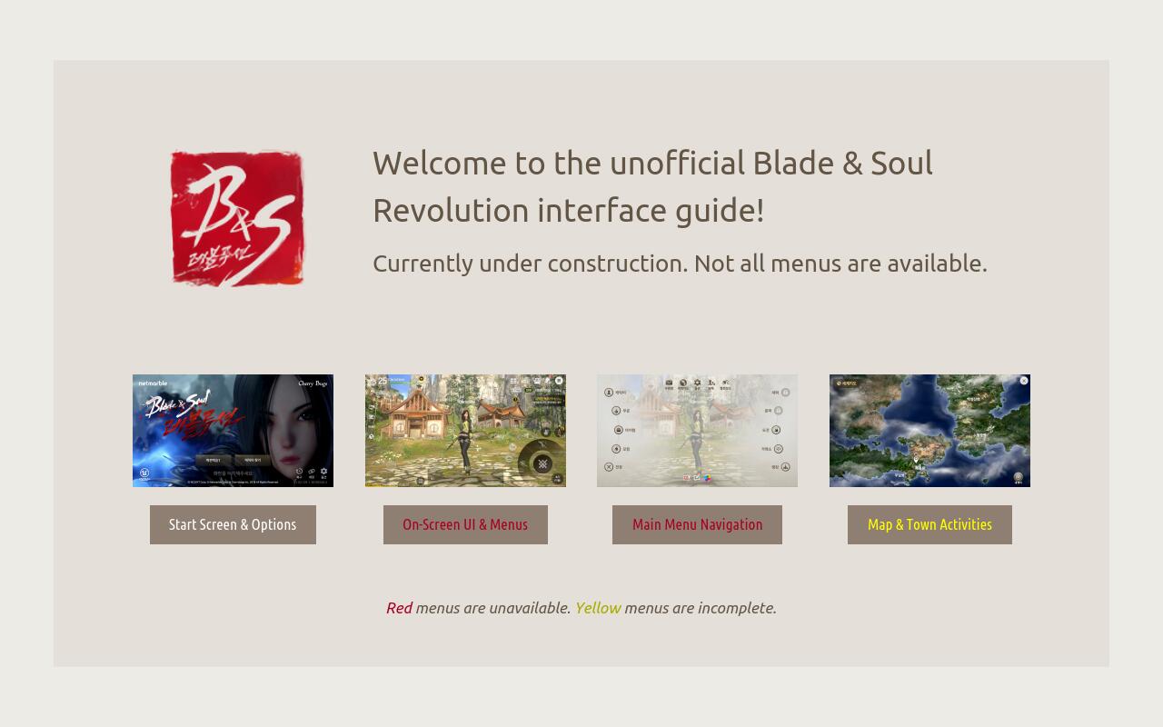 Unofficial BnS Revolution Interface Guide